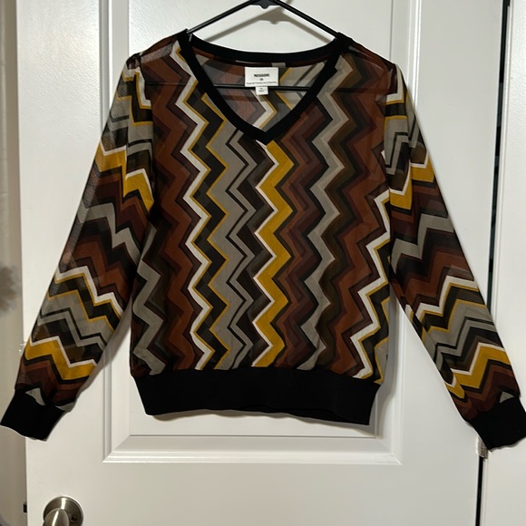 Missoni | Tops | Misssoni Sheer Anniversary Blouse Size S | Poshmark
